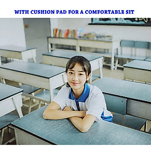 Rectangle Soft Memory Foam Chair Pad Cover Non-Slip Breathable Air Mesh Saddle Bar Stool Seat Cushion with Snap-on Button Tie for Home Kitchen Dining Bench School Office Chair Black, 13.4 x 9.4 Inch