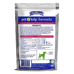 The Missing Link Pet Kelp Canine Probiotic 8oz Superfood Powdered Supplement, Organic & Limited Ingredient Formula for Digestive Health of Dogs