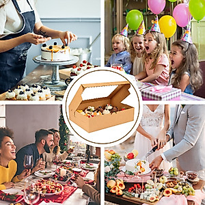 Moretoes 12 Count x 10 Sets Cupcake Carrier Boxes, 13 x 10 x 3.5 Inches, Brown Cupcake Containers Kraft Bakery Carrier Boxes with Windows and Inserts to Hold Cupcakes, Muffins and Pastries