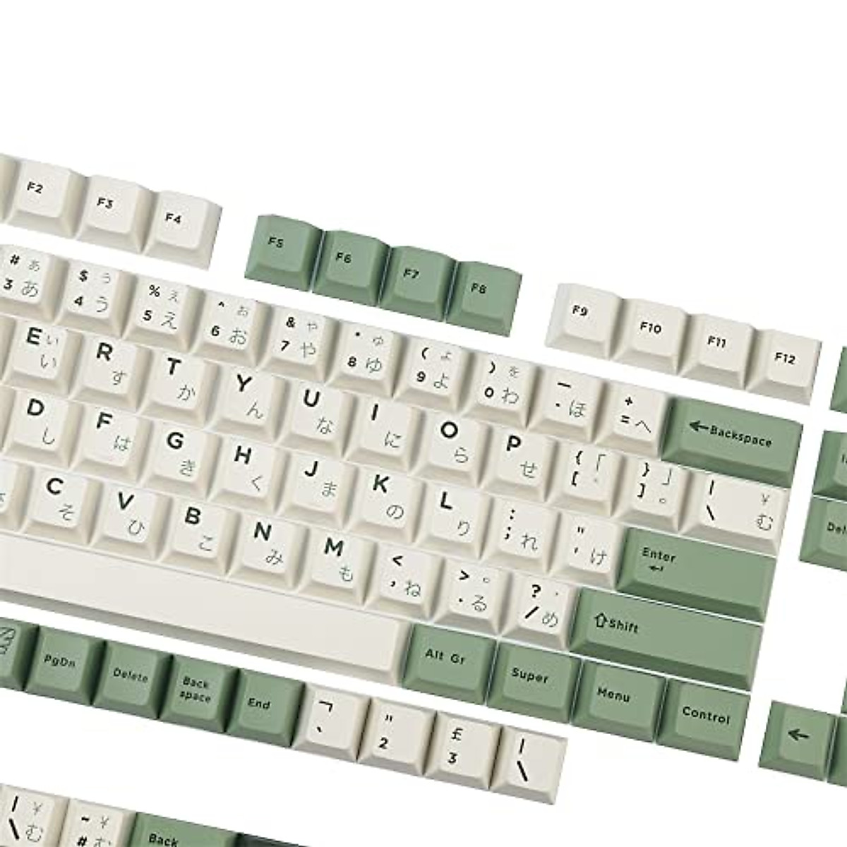 HONANA Botanical Garden Keycap Set 165 Keys Cherry Profile PBT Sublimation Japanese Keycaps for 61/68/87/96/104/108 Keys Mechanical Keyboard