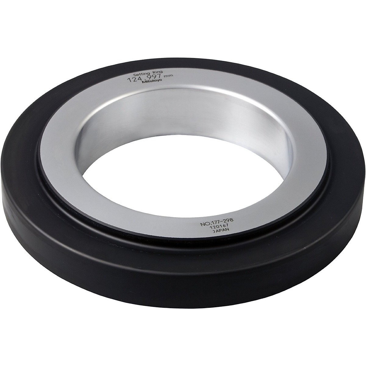 Mitutoyo 177-298 Setting Ring, 125mm Size, 38.1mm Width, 210mm Outside Diameter, +/-2.5Micrometer Accuracy
