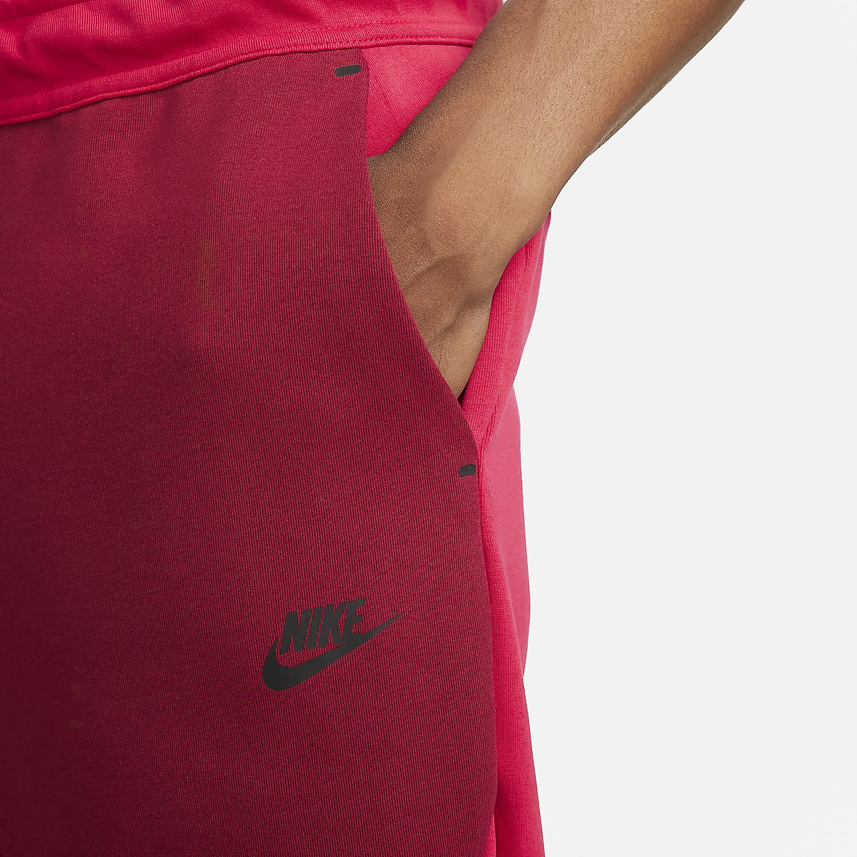 Nike Sportswear Tech Fleece Men's Joggers (Large, Very Berry/Pomegranate/Black)