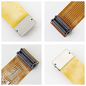 GELRHONR ATI Crossfire Bridge Connector Adapter Flexible ATI CF Dual Graphics Card Soft Bridge Cable A Card for ATI/AMD Video Graphics Card Long 95mm - A Card