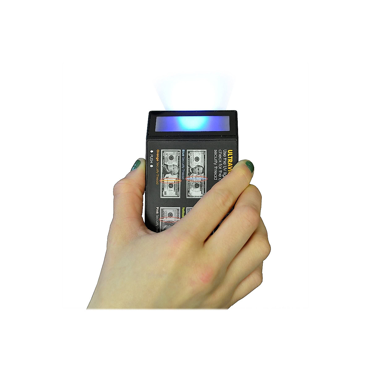 Royal Sovereign Pocket Sized Counterfeit Bill Detector (RCD-UVP), Black