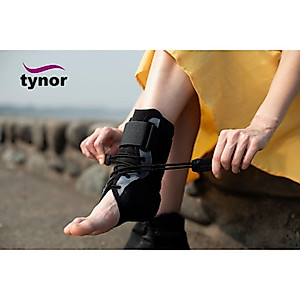 TYNOR Ankle Brace (S(7.2-8.4) inches) (Black)