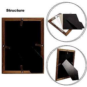 Natural Walnut Wood Photo Frames Inspired Tabletop Picture Frame with Mat, Vertical or Horizontal Display (1, 8x10)