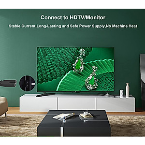 6ft 2 Prong AC Power Cord Compatible with Sony PS4 PS5 PS3 Slim, Playstation 4, Xbox One S, Xbox One X, Xbox Series X, Xbox Series S Replacement Lost Game Console Power Supply Cable