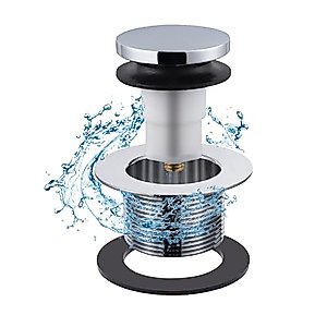 UNI-DRAIN Bathtub Drain Tip-Toe Tub Trim Set, Tub Drain Replacement Trim Conversion Kit Assembly Universal Coarse Thread, Chrome Plated