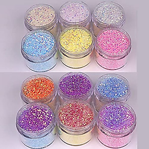 Mixed Colourful Glitter Sequins for Resin Craft Glitter Body Face Hair Glitter Nail Sequins 3D Nail Art Decoration