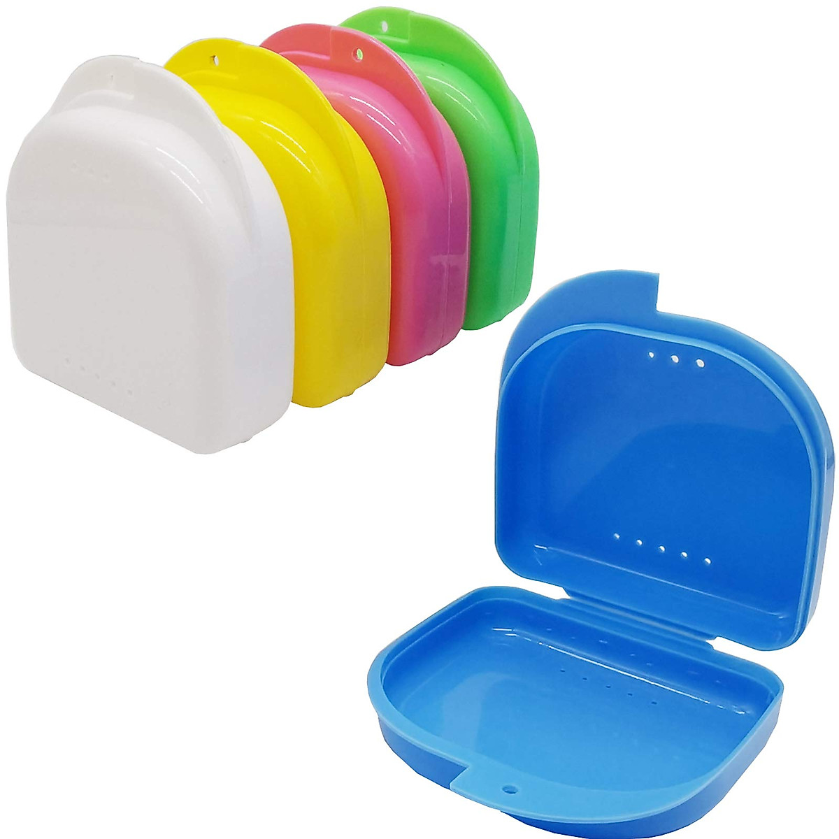 YOOHUA 10PCS Orthodontic Container Case for Retainer Mouthguard Dentures