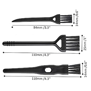 12 Pieces Electric Shaver Razor Clipper Cleaning Brush Shaver Nylon Bristles Electric Razor Duster Cleaner Brush, 3 Sizes