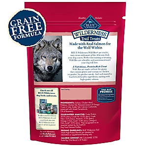 Blue Buffalo Wilderness Wild Bits Soft & Chewy Training Treats for Dogs, Grain-Free, Salmon Recipe, 4-oz. Bag
