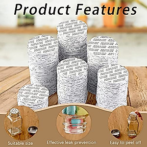 Tondiamo 150 Pcs Pressure Sensitive Seals Foam Lid Liner Bottle Seals Waterproof Safety Tamper Resistant Sealing Gasket Activated Seals for Glass Jar Plastic Lid Canning Vials(1.38 Inch/ 35 mm)