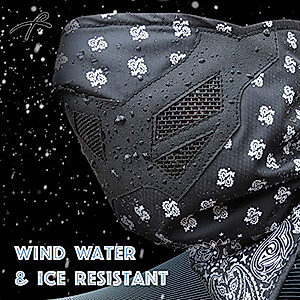 Half Face Mask for Cold Winter Weather. Use This Half Balaclava for Snowboarding, Ski, Motorcycle. (Many Colors) (Black)