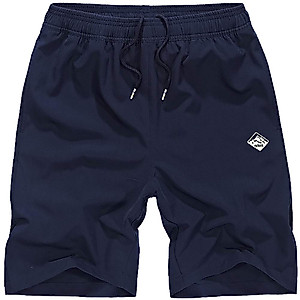 XinYangNi Men's Casual Lightweight Shorts Quick Dry Outdoor Hiking Fishing Travel Camping Shorts Navy US 39-40