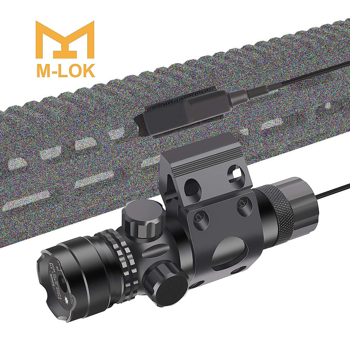 Feyachi GL6 Tactical Green Laser Sight with 45 Degree M61 M Lock Rail Mount and Pressure Switch