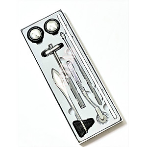 ArTLab-Neurological Percussion Set-Reflex Hammer Instrument Set, Includes Pinwheel, Babinski Hammer,Taylor Buck Hammer,Diagnostic Kit for Nurses,EMS,Students (Set of 7 Black)