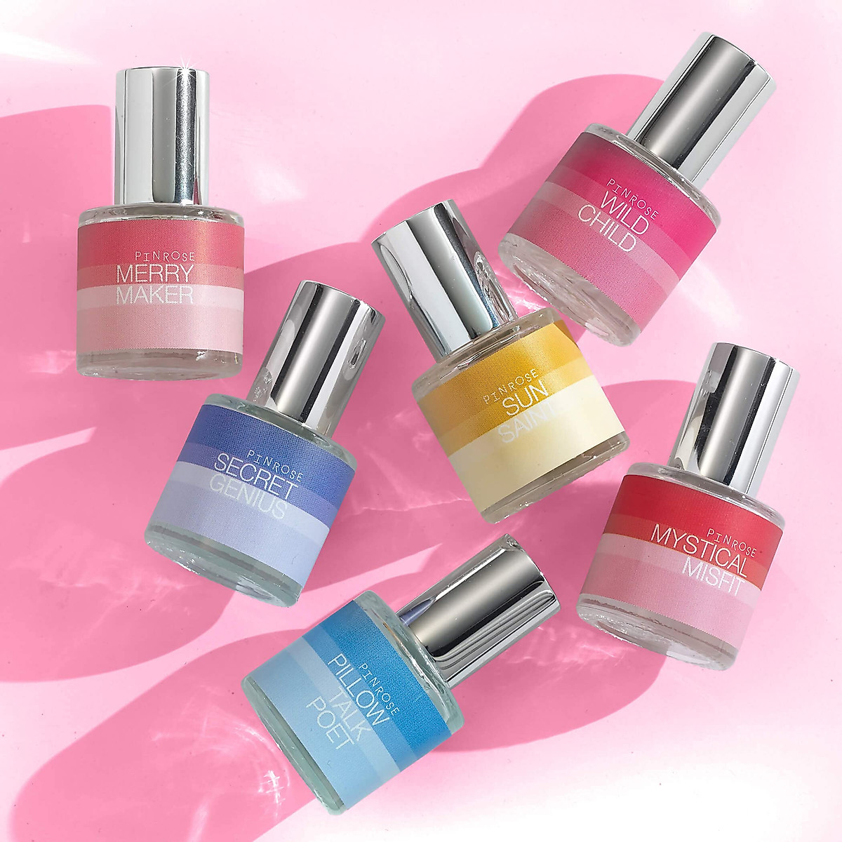 PINROSE Perfume Petite Perfume Palette Sample Set for Women - Clean, Vegan, Cruelty-free and Hypoallergenic Scents with Essential Oils - Six 1.5ml Eau de Parfum Sprays