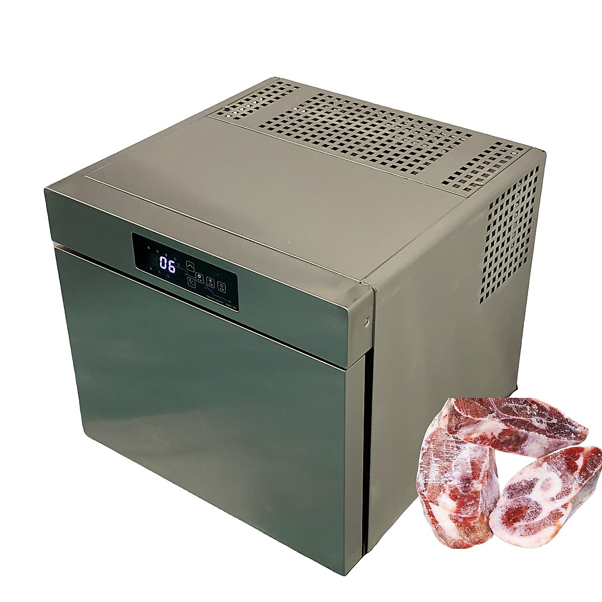 Commercial 1.13 Cu.ft Fast Instant Blast Freezer, Portable Refrigerator Quick Freezing Machine with Led Digital Panel, 290W Air Cooling Chest Freezer for Ice Cream, Frozen Food