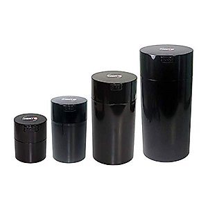 Tightpac America, Inc. Vacuum Sealed airtight containers.29-Liter to 2.35-Liter, Black, 4 Piece