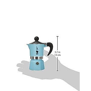 Bialetti 5041 Rainbow Espresso Maker, Light Blue
