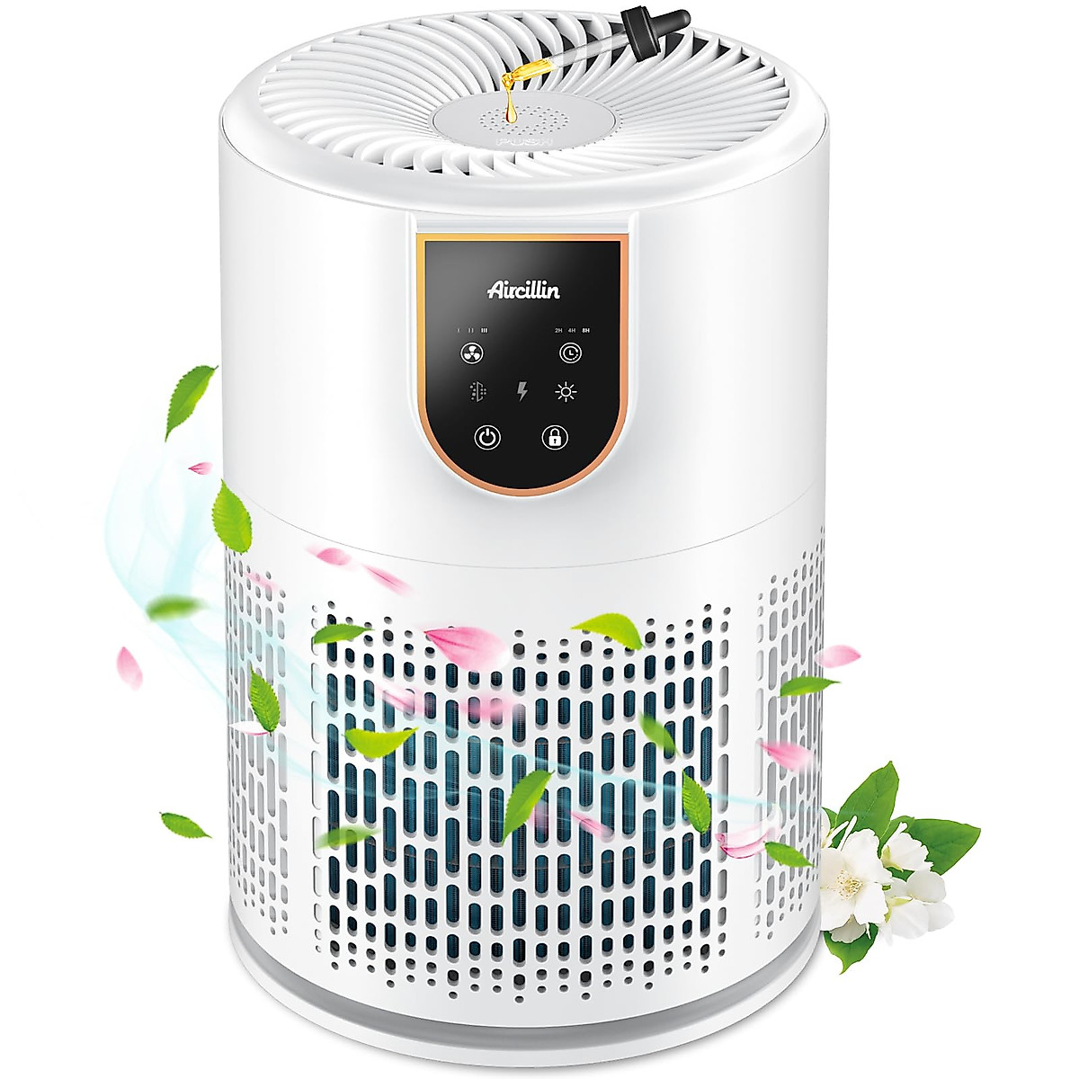 Air Purifier for Home Bedroom, H13 True HEPA Air Purifiers for Home Large Room with Fragrance Sponge, Air Cleaner Purify 99.9% Micron Particles, Smoke, Pet Dander, AP0801