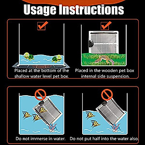 2 Pack 14 W Reptile Heating Pad Under Tank Heater Tank Warmer with Temperature Control, Power Adjustment Terrarium Heater Heat Mat for Reptiles Turtle Tortoise Snakes Lizard