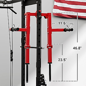 Mikolo Lateral Raise Attachment for Squat Rack with 1" Holes,Standing Lateral Raise Machine, Upper Body Strength Training Machine, Home Gym Equipment