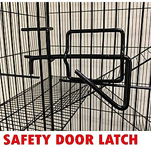 55" Extra Large 5 Levels 3/8-Inch Tight Wire Spacing Guinea Pig Sugar Glider Animal Wire Chew Free Cage with Removable Rolling Stand