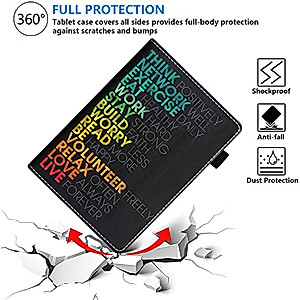 TBXOSTN Case for All-New Amazon Kindle Fire 7 Tablet (7" Display, 12th Generation, 2022 Release), Premium PU Leather Stand Cover with Smart Auto Wake, Inspirational Quotes Customized