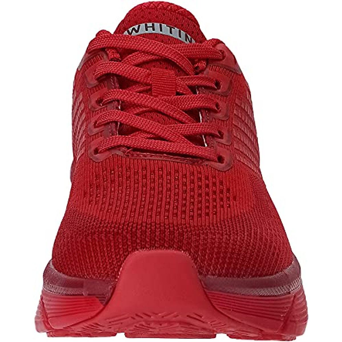 WHITIN Men’s Running Fitness Workout Shoes Sports Gym Size 13 Breathable Road Midsole Platform Sneakers Trail Tennis Man Max Cushion Rebound Red 47
