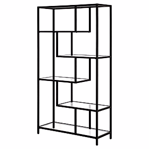 Isla 68'' Tall Rectangular Bookcase in Blackened Bronze