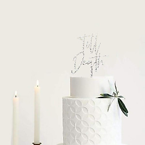 Till Death Cake Topper, Wedding Bridal Shower Engagement Bachelorette Party Decorations, Acrylic Silver Glitter