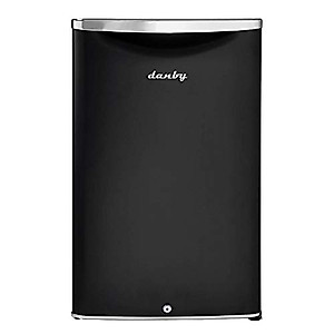 Danby DAR044A6MDB 4.4 Cu.Ft. Mini Fridge, Compact Refrigerator For Bedroom, Living Room, Bar, Dorm, Kitchen, Office, E-Star In Black With Lock