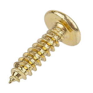 #5 x 1/2" Brass Pan Head Philips Drive Wood Screws | Pack of 25 | Self Tapping Screws for Wood Antique or Modern Furniture | SCR-C1060-RP5012BPPK