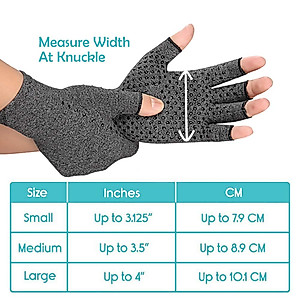 XJXJ Compression Gloves - Healing Pain Relief for RSI Carpal Tunnel Tendonitis Sprains gaming gloves (Color : Grey, Size : Medium)