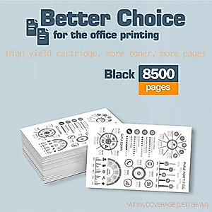 TN850 Compatible TN-850 Black High Yield Toner Cartridge Replacement for Brother TN-850 DCP-L5500DN MFC-L6700DW MFC-L6750DW HL-L6250DW HL-L6300DW Toner.(4 Pack)