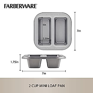 Farberware Specialty Bakeware Nonstick Baking Set for Pressure Cooker or in The Oven, 4 Piece, Gray