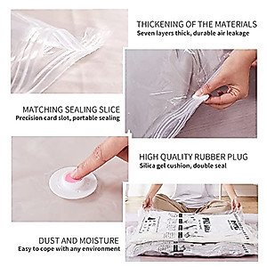 YOSHAN 6 Pack Vacuum Storage Bags, Space Saver Bags Compression Storage Bags for