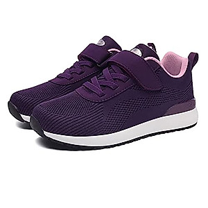 Jakcuz Walking Shoes for Women Men Lightweight Mesh Breathable Jogging Running Fashion Sneakers Parents Gift Purple 37