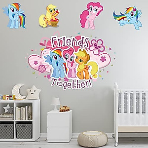 Cartoon Wall Decals Cute Self-Adhesive Vinyl Decorative Wall Sticker Home Decor Girl Children Bedroom Living Room Playroom Nursery Decoration(15.7"x31.5")