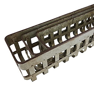 Creative Co-Op Set of 3 Rectangle Open Weave Iron Baskets