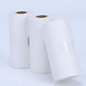 Greateam 57x30mm Thermal Sticker Paper Rolls Mini Printer Stickers for Study Notes Pictures and DIY, 6 Rolls Mini Inkless Thermal Printer Sticker Paper, Black on White