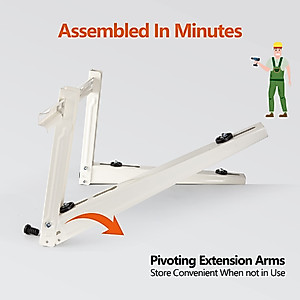 WeCooper Heavy Duty Mini Split Wall Mounting Bracket,Outdoor Air Conditioner Mount Condenser Bracket for 7000-18000BTU Universal Ductless Heat Pump, Compressors & HVAC Systems