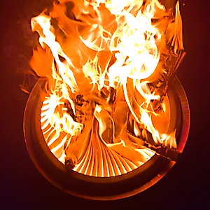 COOZOOM 19 Inch Large Smokeless Fire Pit with Stand Portable Stainless Steel Bonfire Pit Outdoor Wood Burning Firepit for Outside Patio Camping with Carry Bag