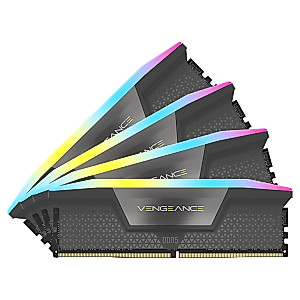 CORSAIR VENGEANCE RGB DDR5 64GB (4x16GB) DDR5 5600MHz CL36 AMD EXPO Intel XMP iCUE Compatible Computer Memory – Gray (CMH64GX5M4B5600Z36)