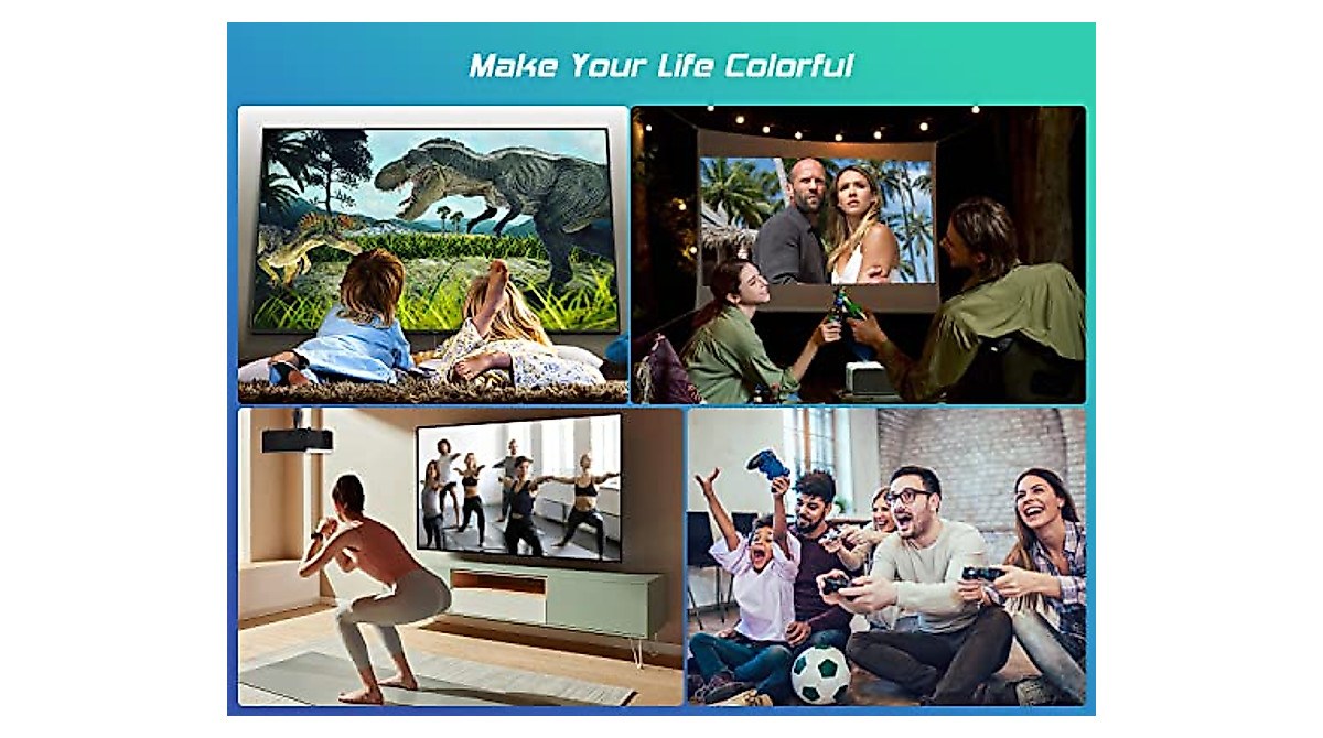 TMY 1080P 5G WiFi Bluetooth Projector | 4K Support & 100" Screen