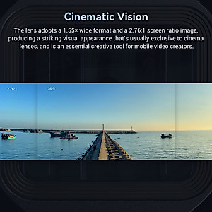 SmallRig 1.55XT Anamorphic Lens for iPhone and Android, Phone Cinematic Filmmaking Lens Phone Camera 2.76:1 Widescreen Ratio Imaging and Blue Flares Lens by Filmic Pro App-3578