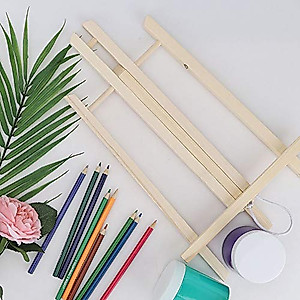 Jekkis 16 Inch Table Top Easel for Painting, 3 Packs Wooden Easel, Tabletop Display Easels, Art Craft Painting Easel Stand for Kids Artist Adults Students Classroom