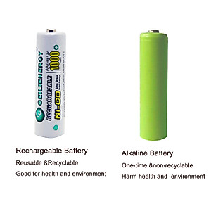 GEILIENERGY Solar Light AA Ni-CD 1000mAh Rechargable Batteries,AA Rechargeable Batteries for Solar Lights Solar Lamp(Pack of 8)